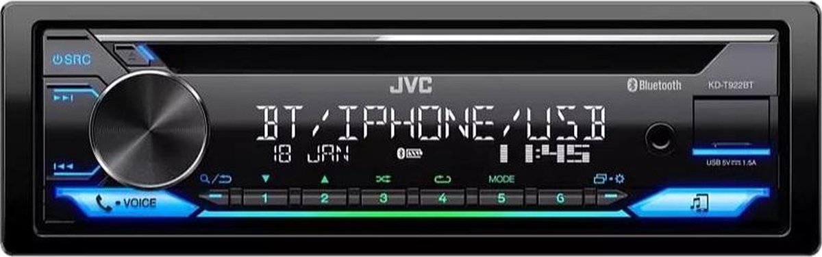 JVC KD-T922BT - Autoradio met bluetooth - Online Radio